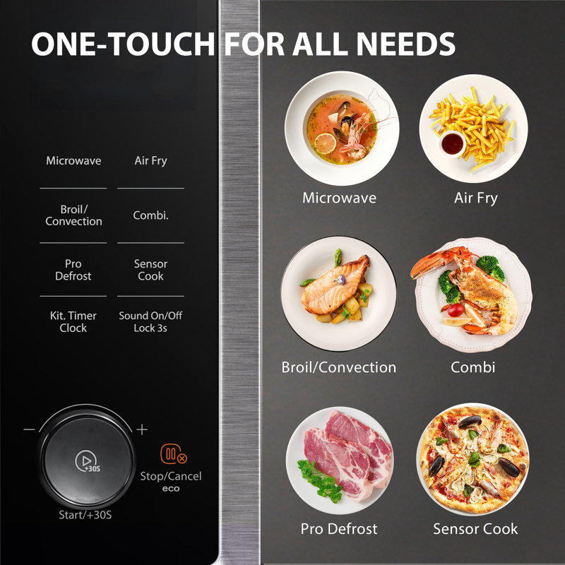 Toshiba 7-in-1 Countertop Microwave Air Fryer Inverter Technology Convection Microwave Smart ...